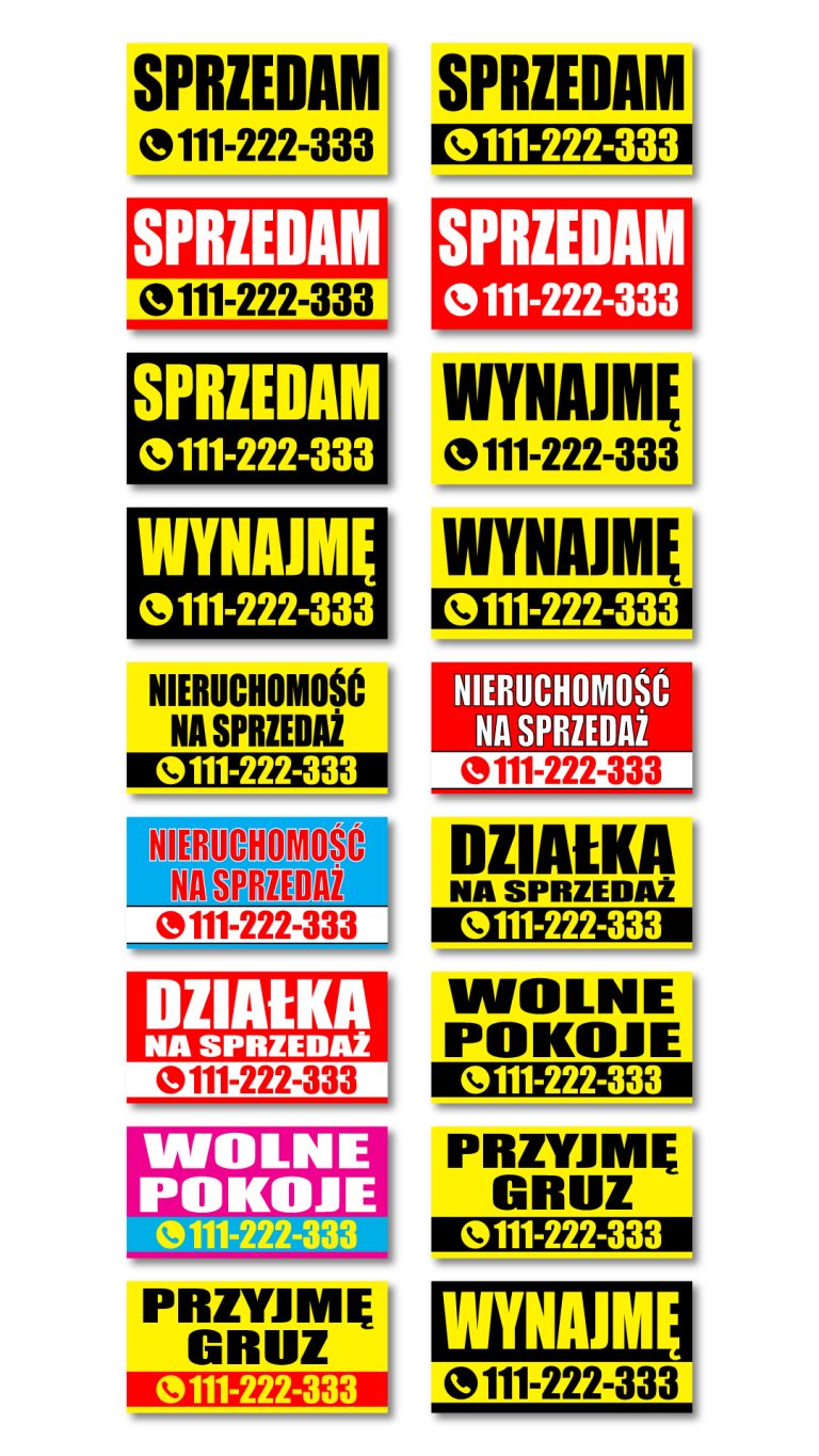 Baner - dowolny wzór, projekt (24h) - baner.online